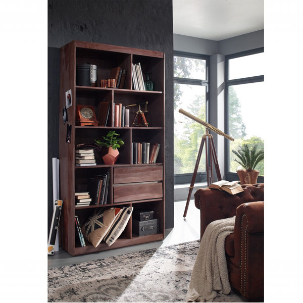 Massivmoebel24 Sydney 205cm H x 102cm W Solid Wood Standard Bookcase | Wayfair.co.uk